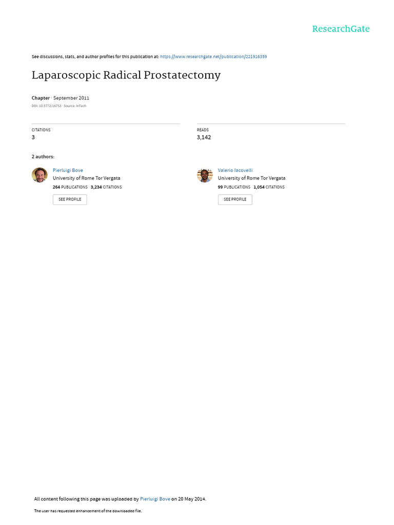 Laparoscopic Radical Prostatectomy: September 2011 | PDF | Prostate ...