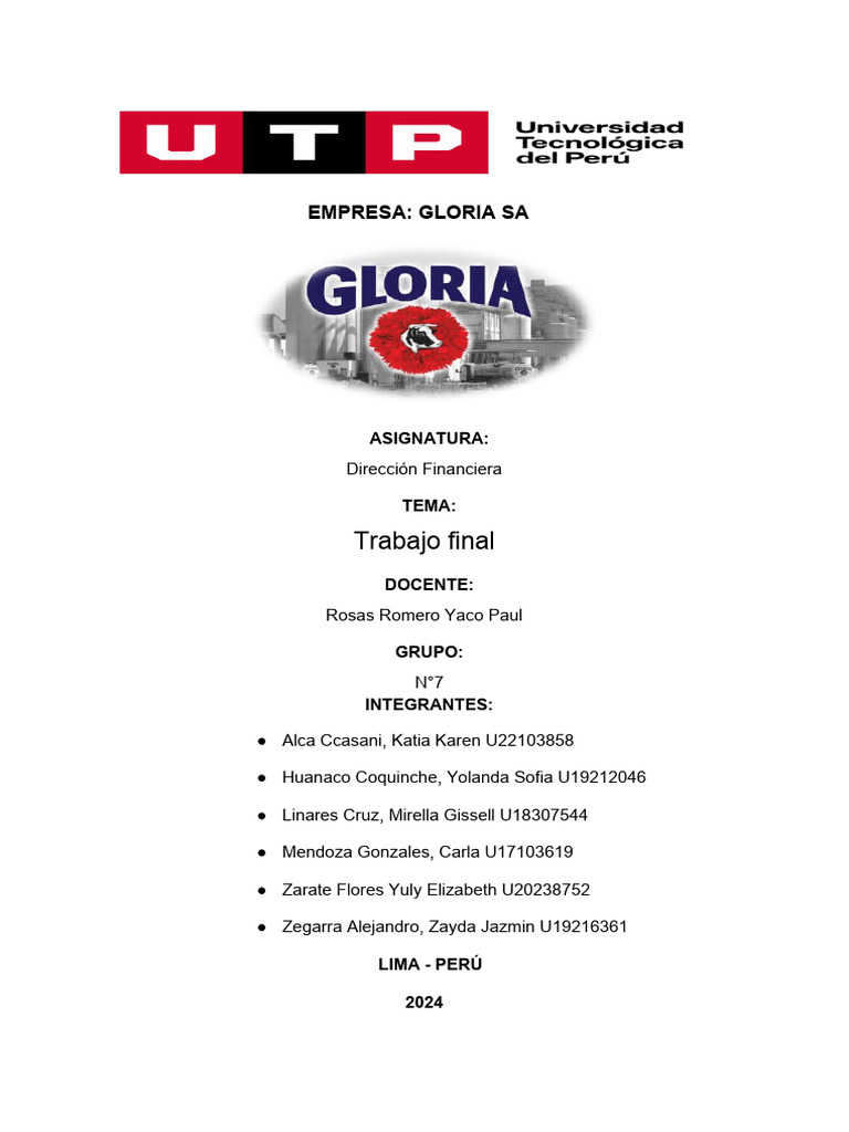 Trabajo Examenfinal GRUPO7 | PDF | Compartir (Finanzas) | Business