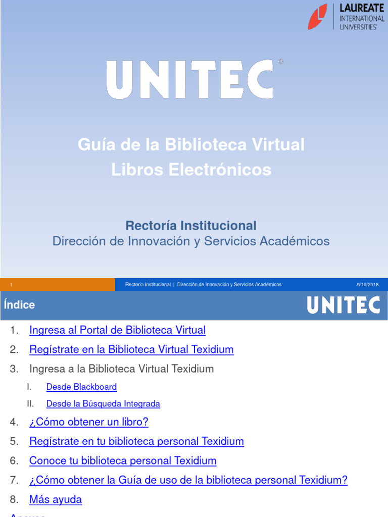 UNITEC-Guía Biblioteca Virtual - Libros Electrónicos VF | PDF ...