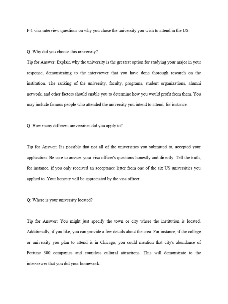 F1 Interview Questions and Tips For Answers | PDF | Cognition