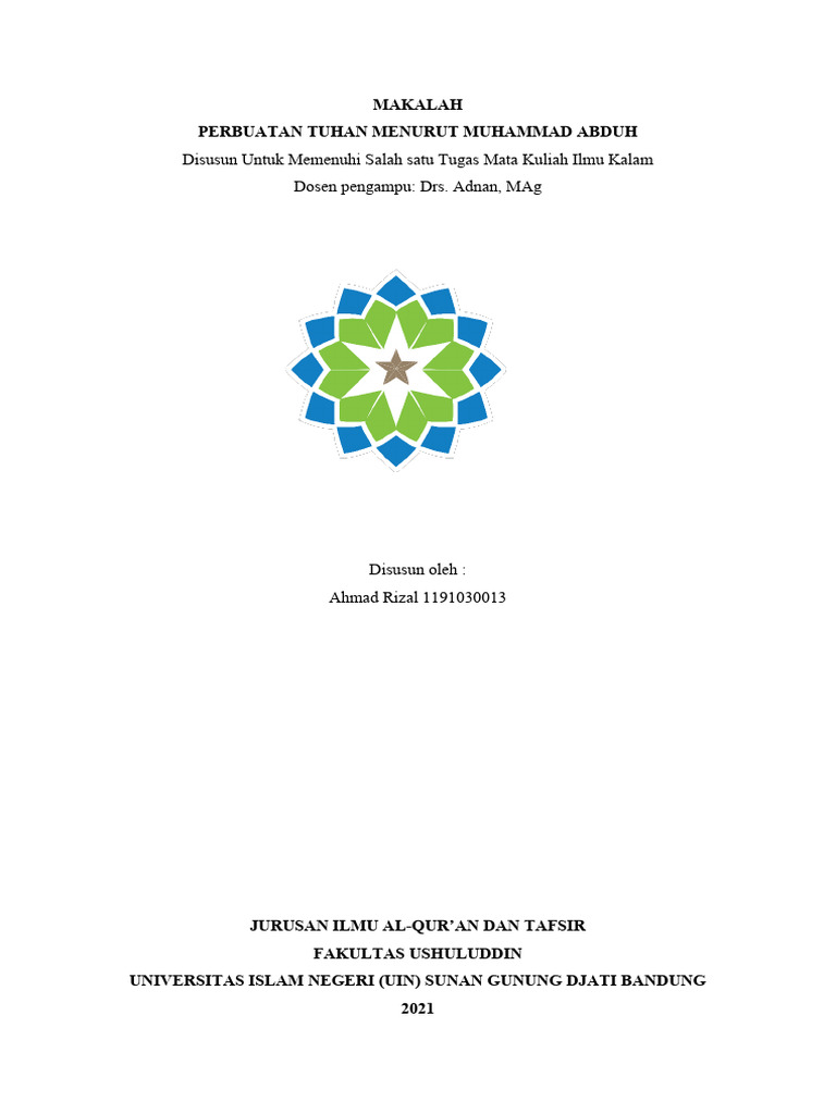 Uas Ilmu Kalam - Ahmad Rizal - IAT V E | PDF