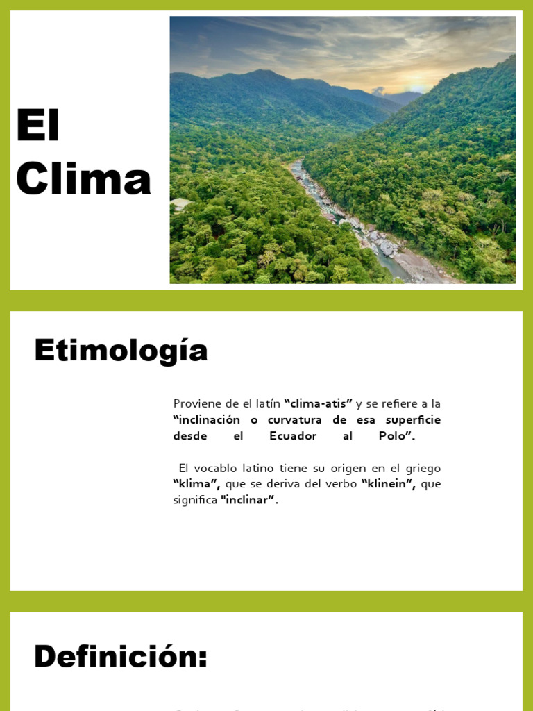 El Clima | PDF | Precipitación | Geografía Física