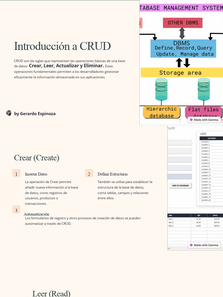 Introduccion A CRUD | PDF | Bases de datos | Software de la aplicacion