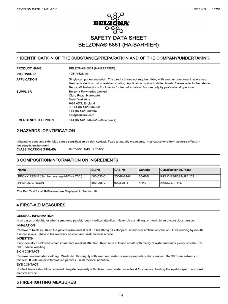 Original MSDS | PDF | Epoxy | Oxide