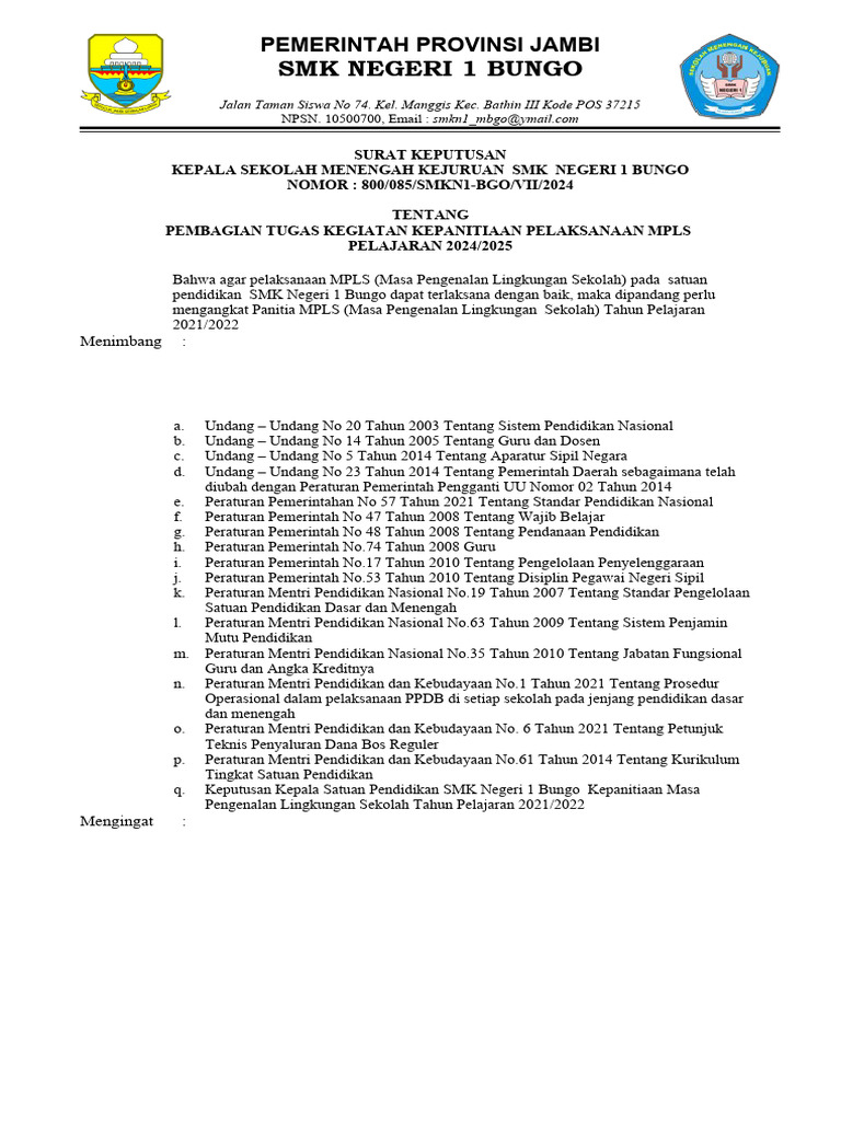 SK MPLS TAHUN 2024.2025 Fix | PDF