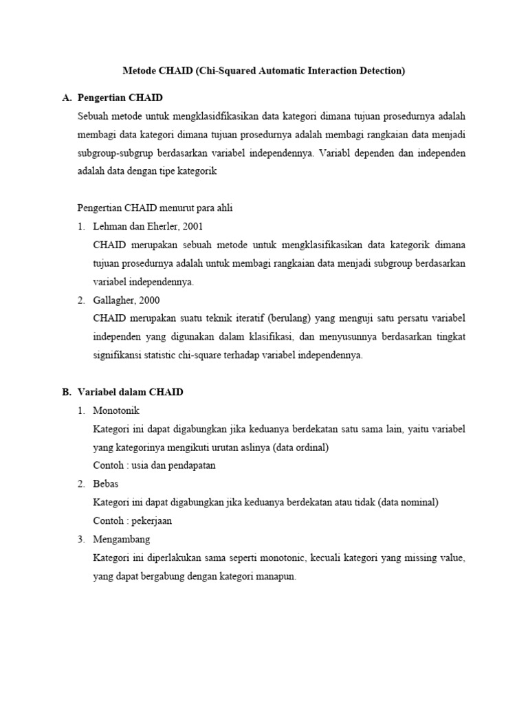Resume Jurnal Metode CHAID | PDF