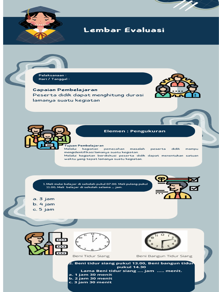 Lembar Evaluasi Kelas 3 | PDF