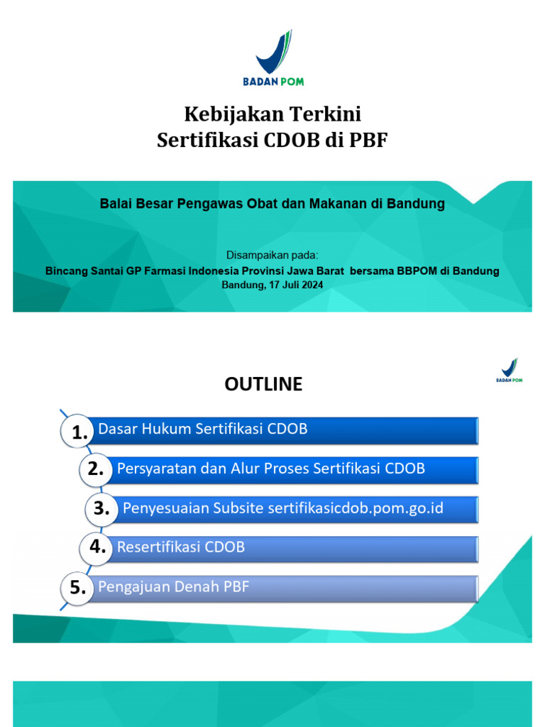 Layanan Sertifikasi CDOB | PDF