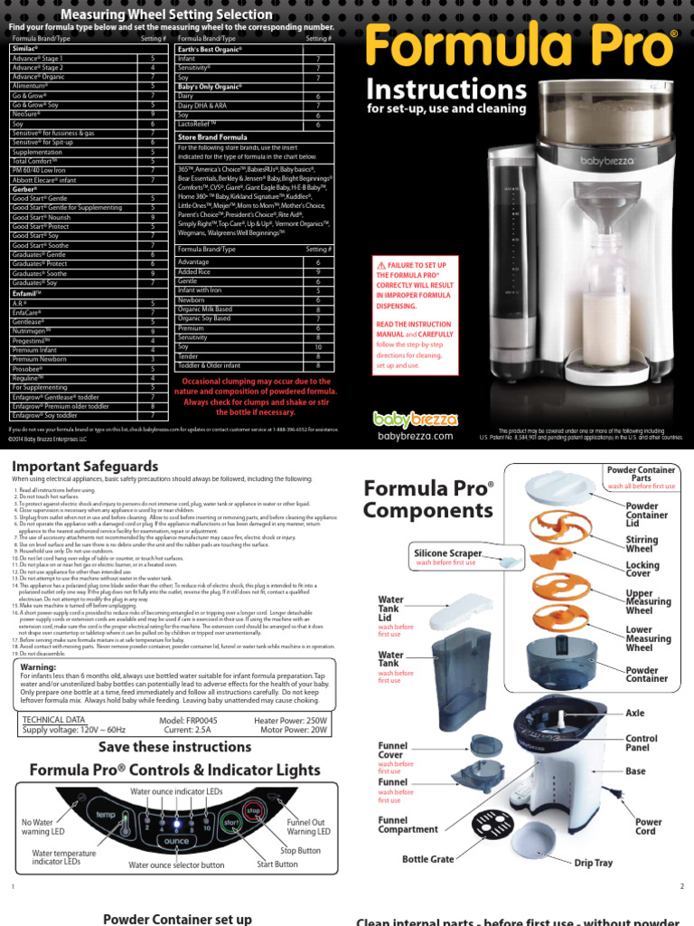 Instructions: Formula Pro | PDF | Electrical Connector | Water
