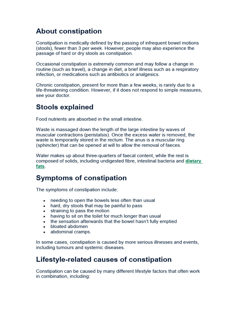 About constipation KP lec | PDF | Constipation | Dietary Fiber