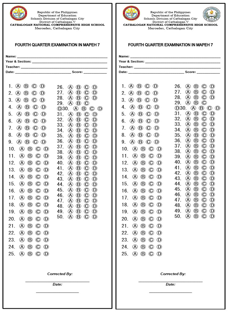 Answer Sheet Shading | PDF | Philippines | Government