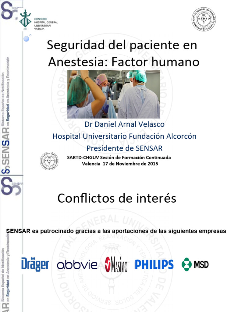 ARNAL-Error Humano-Analisis de Casos SENSAR-Sesion SARTD-CHGUV-17-11-15 ...