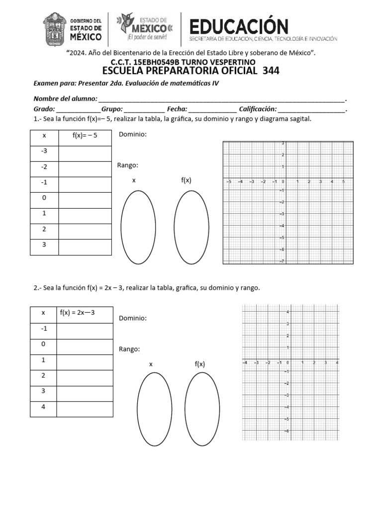 Examen Diagnostico Mate Iv 2023-2024 | PDF | Análisis matemático | Lógica matemática