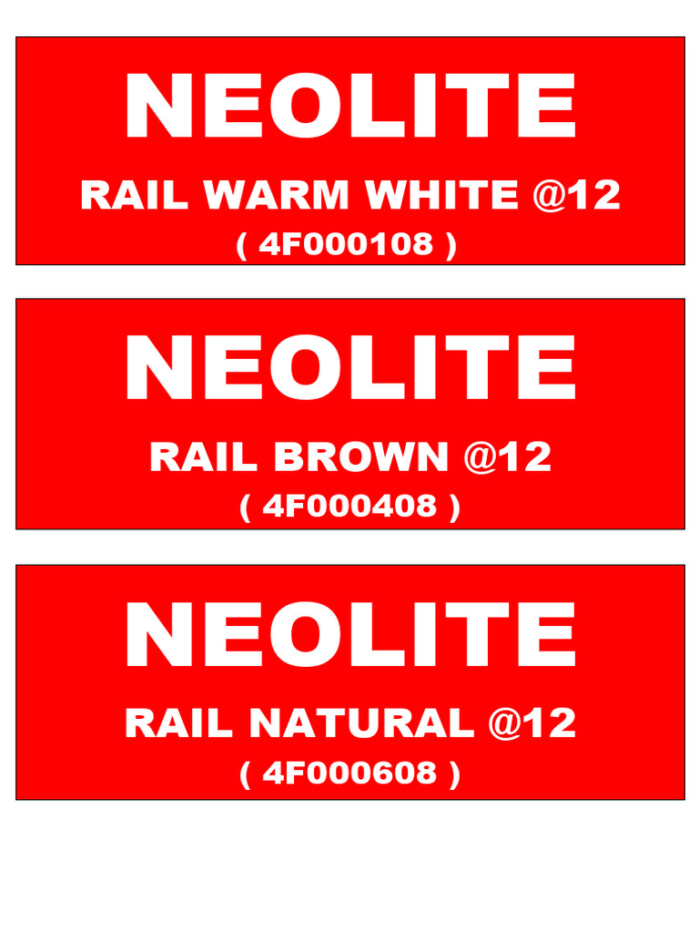 Label Rail Color Options | PDF