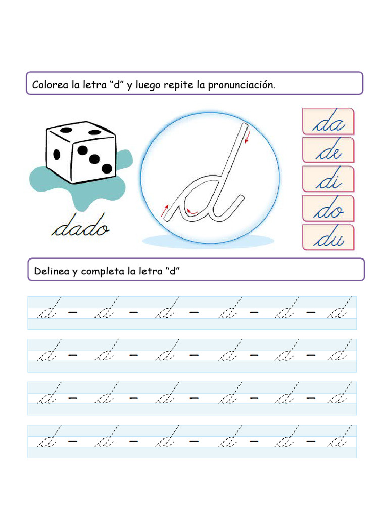 Actividades letra d | PDF
