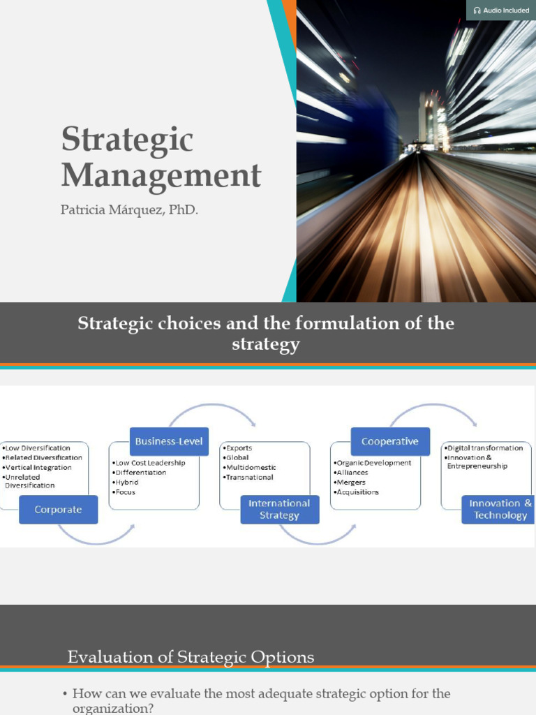Evaluation of Strategic Options | Download Free PDF | Strategic ...