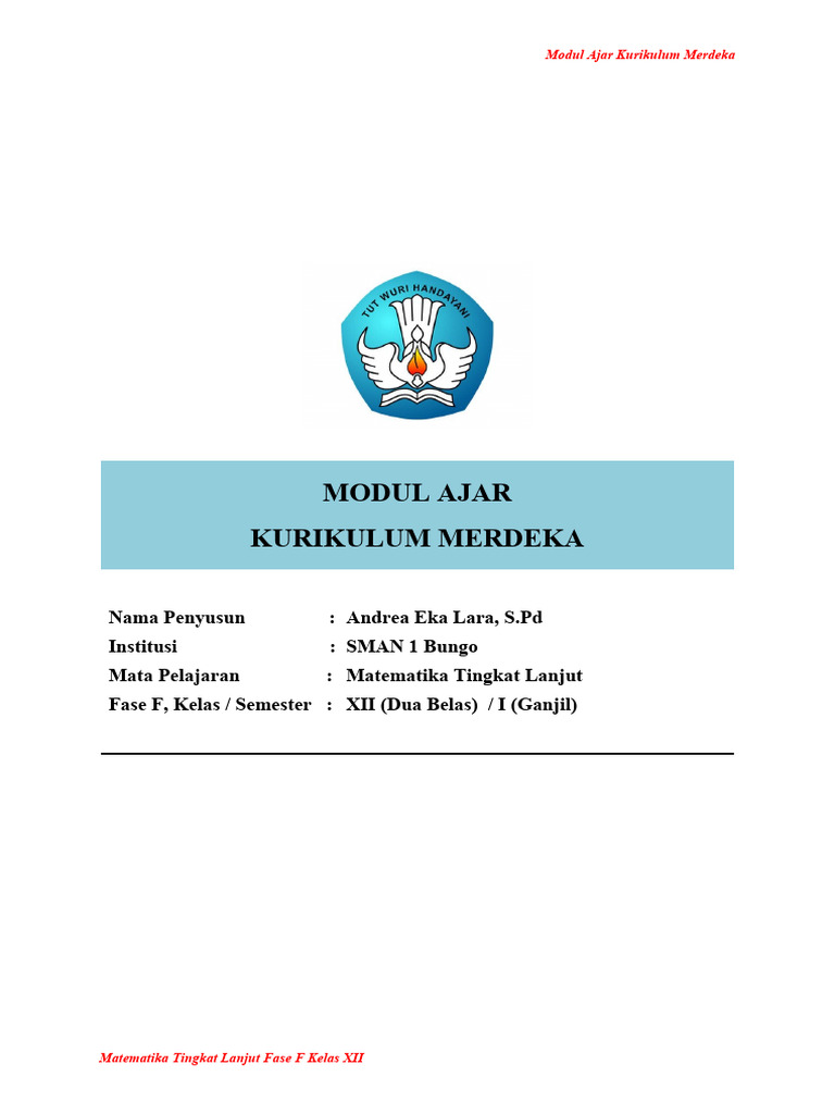 Modul Ajar - Integral | PDF