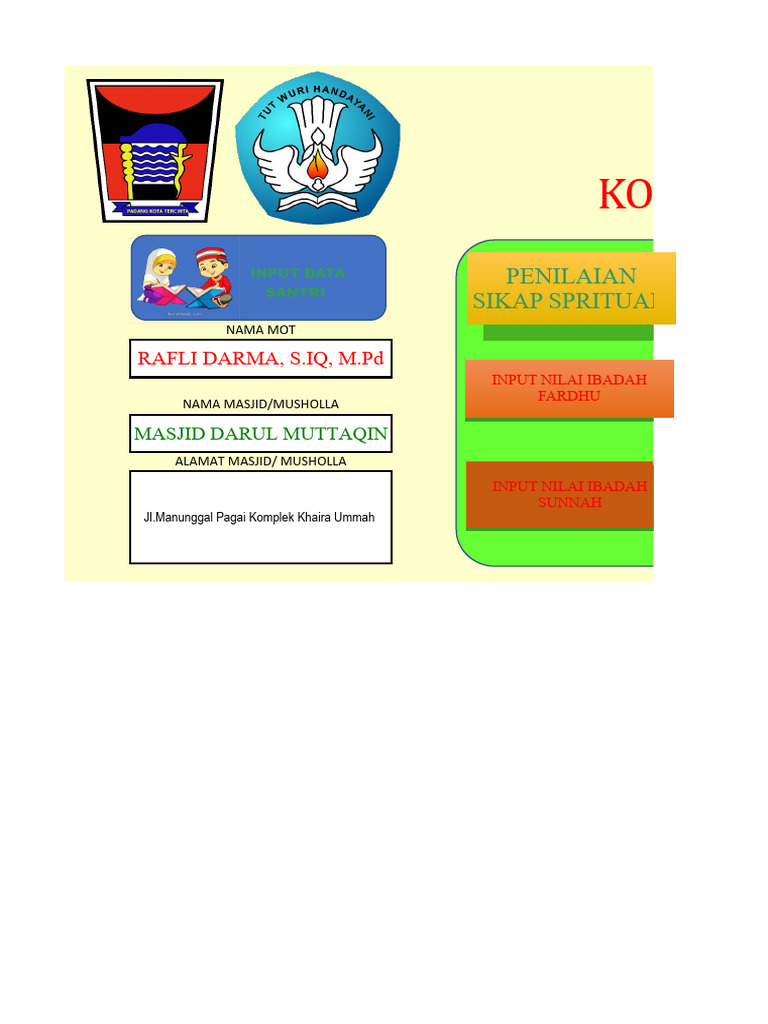 Nilai Pesantren Kelompok M.hatta | PDF