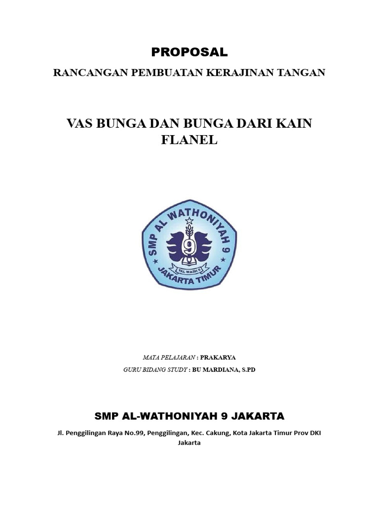 Proposal Prakarya | PDF | Griya & Taman