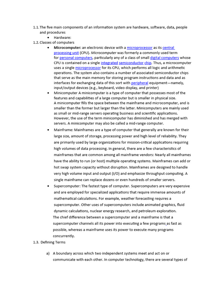 Information Systems | PDF | Mainframe Computer | Operating System