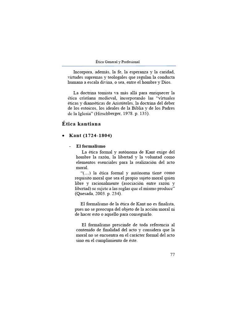 Sinopsis de La Historia de La Etica Moderna | PDF | Immanuel Kant ...