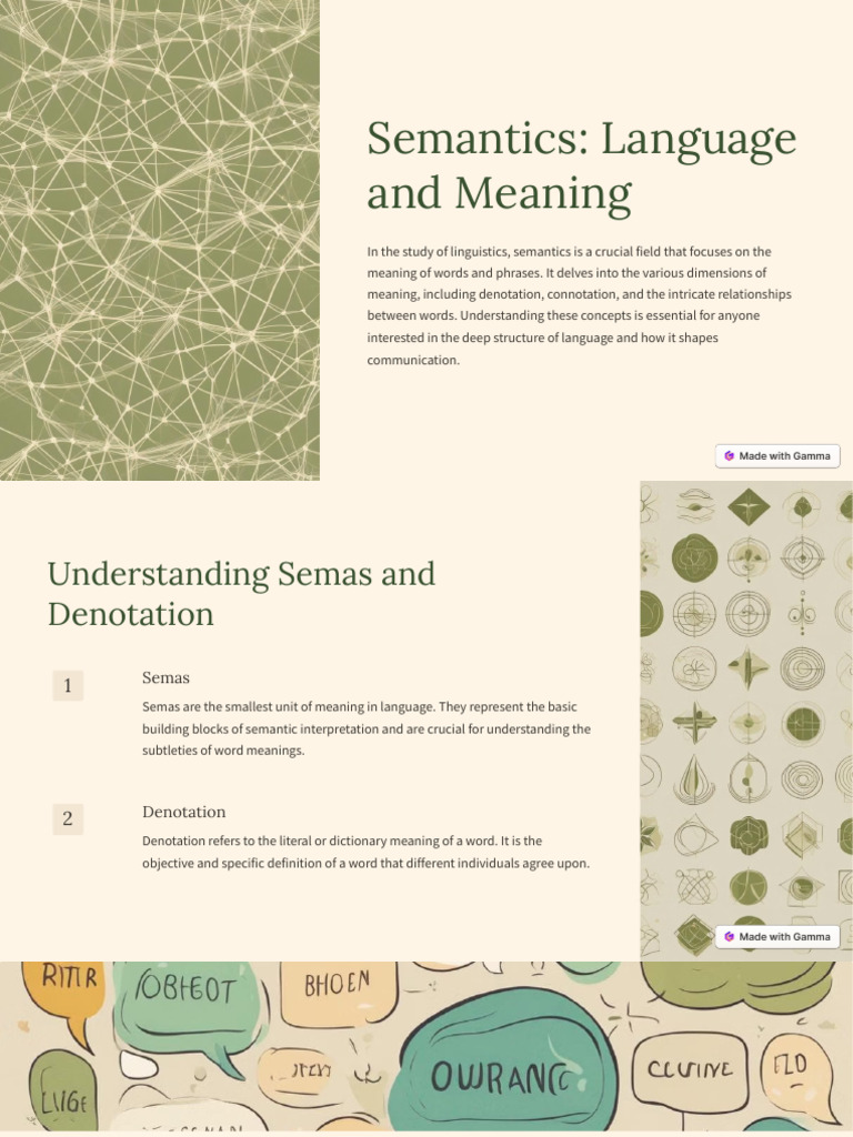 Semantics Language and Meaning | PDF | Semantics | Word