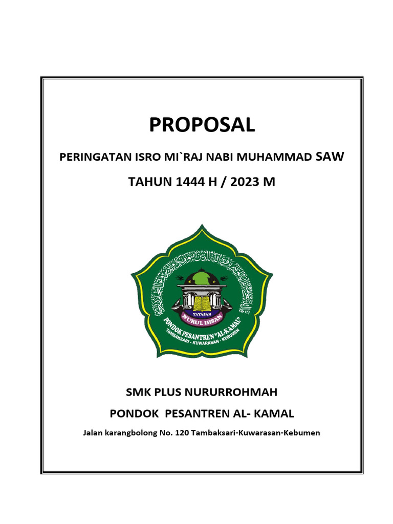Proposal Isro Mi'roj | PDF | Karier & Perkembangan | Perjalanan