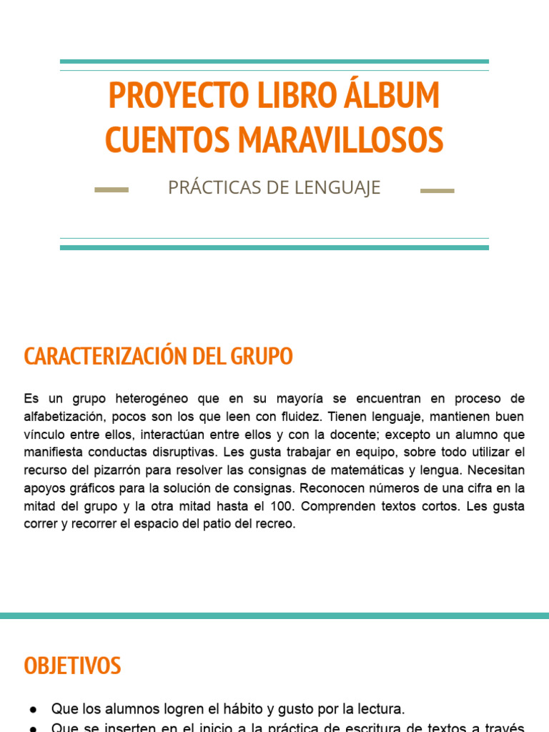 Proyecto Libro Album | PDF | Artes del lenguaje y disciplina