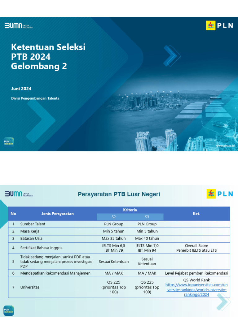 Ketentuan Seleksi PTB Gelombang 2-2024 | PDF
