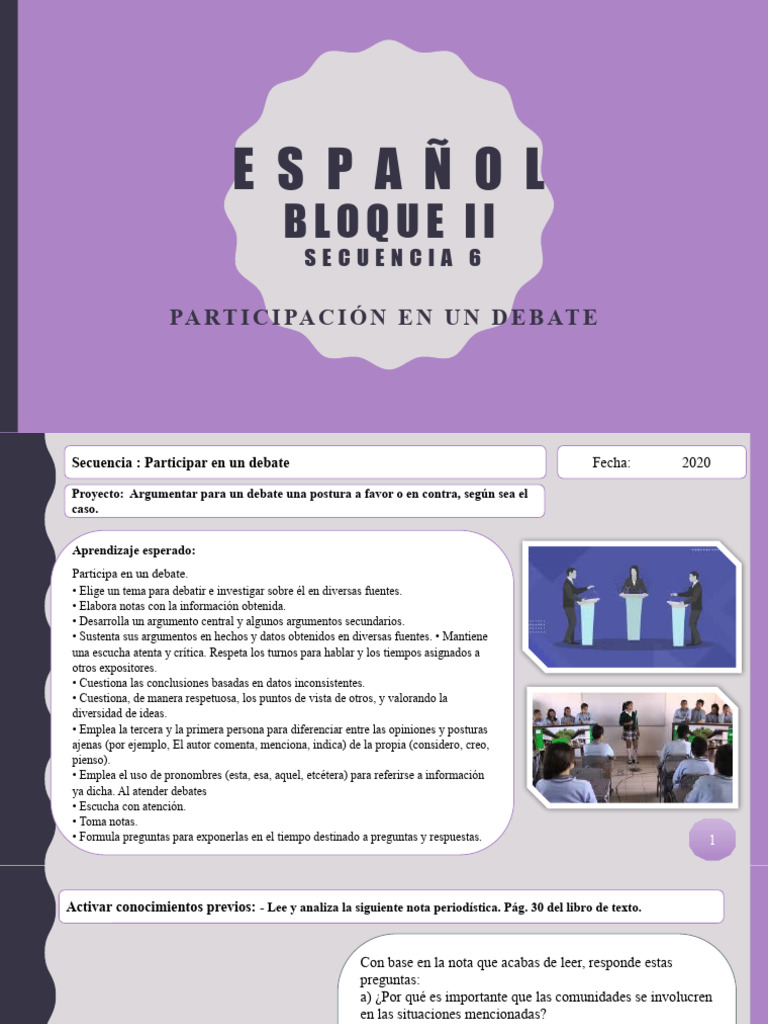 Secuencia 6 Español | PDF | Información
