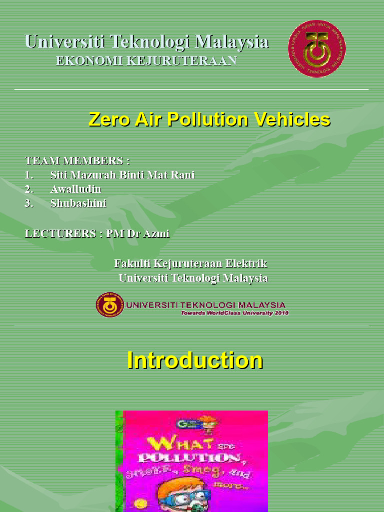 Ekonomi Kejuruteraan - Presentation Group2!3!04-09 | PDF | N Ox | Ozone