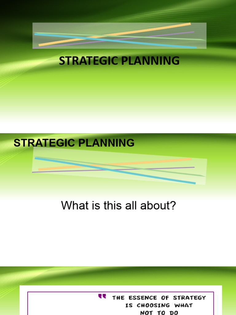 08 Strategic Planning | PDF | Strategic Planning | Goal