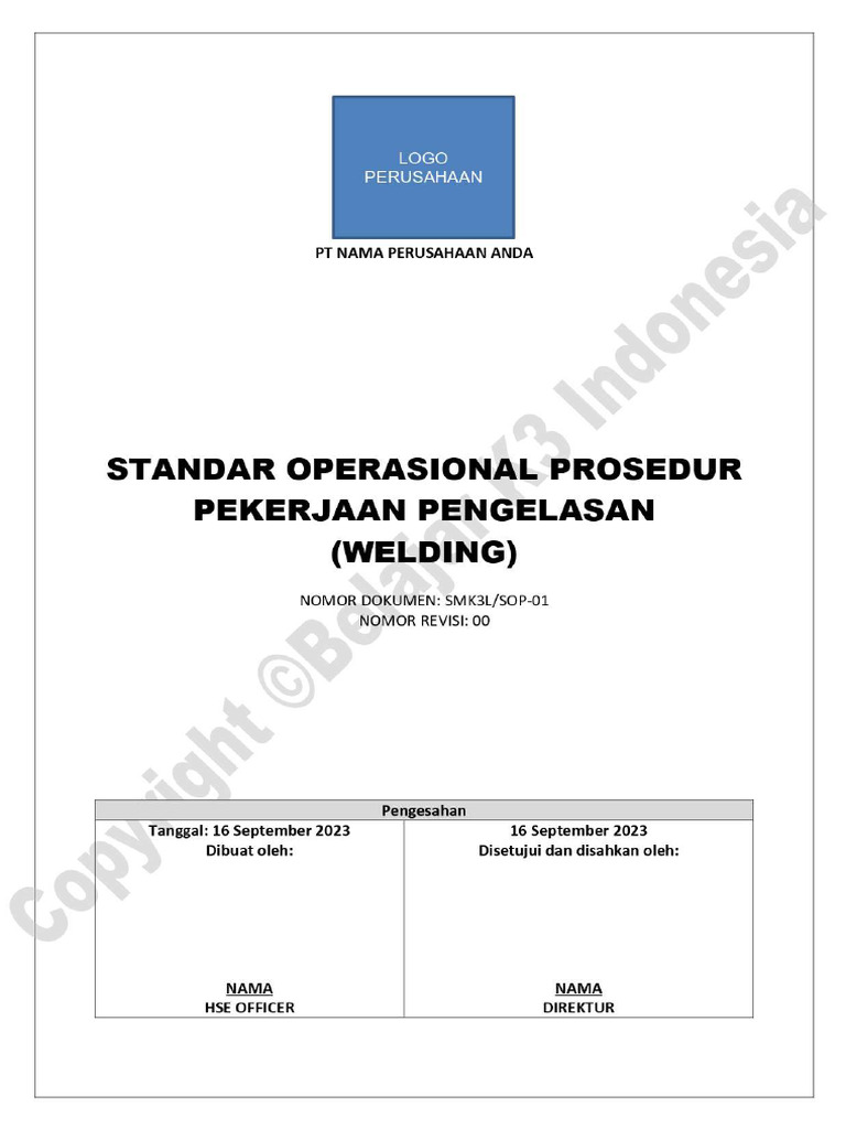Sop Welding | PDF