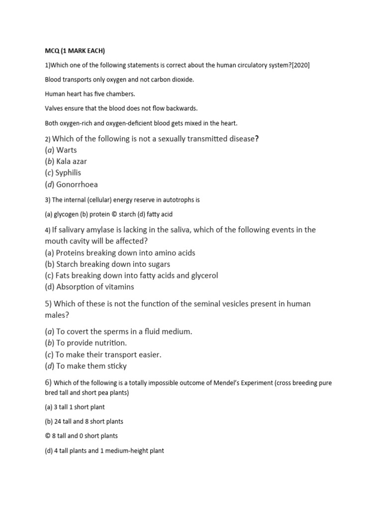 Class 10th Bio Test Pdf Reproduction Genotype
