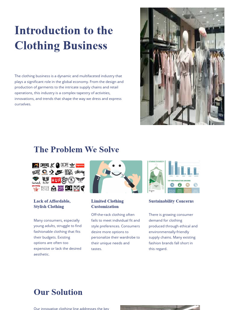Introduction To The Clothing Business | PDF | Fashion | Brand