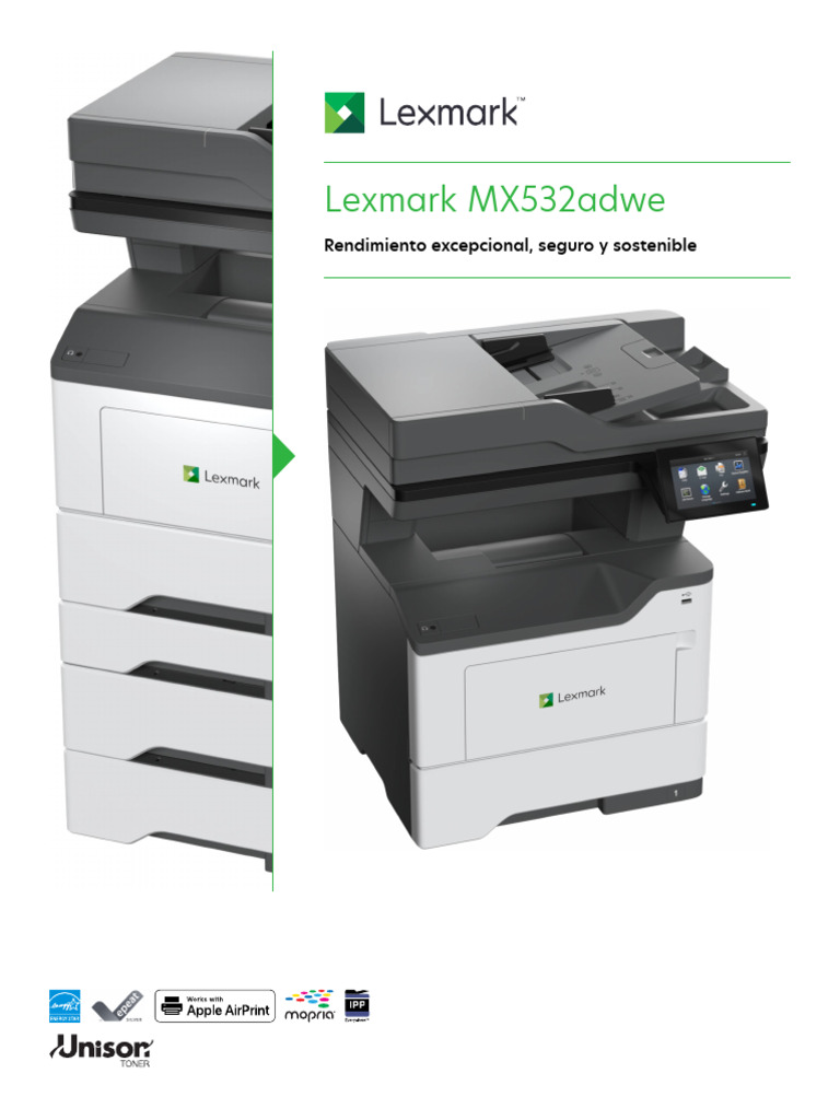 Lexmark MX532adwe | PDF | Impresora (Computación) | Fax