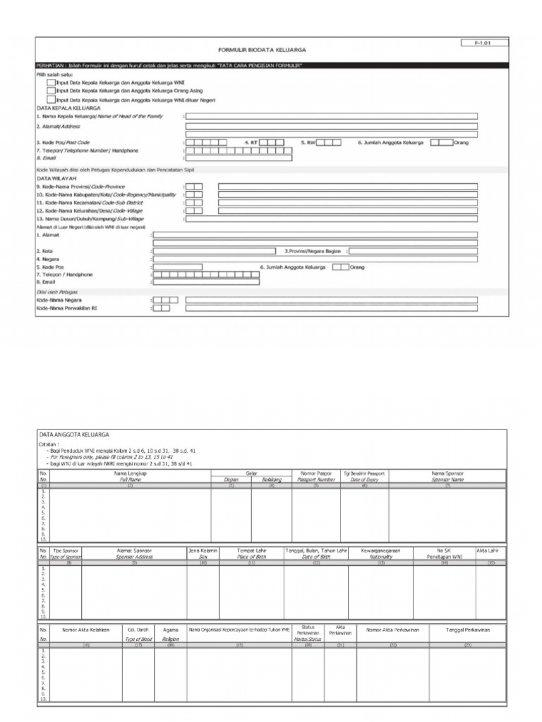 Formulir F1.01 | PDF