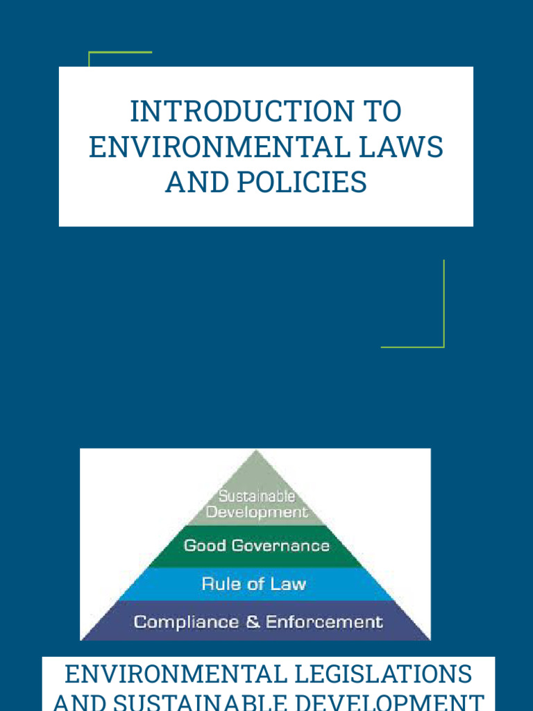 Introduction To Environmental Laws and P | PDF | Environmental Law ...