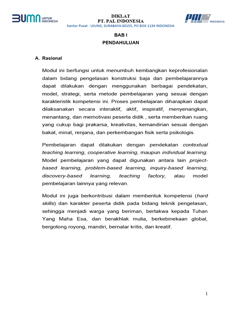 Isi Modul Fcaw 2022 | PDF