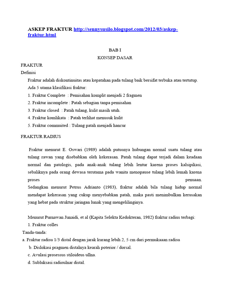 Fraktur Askep | PDF