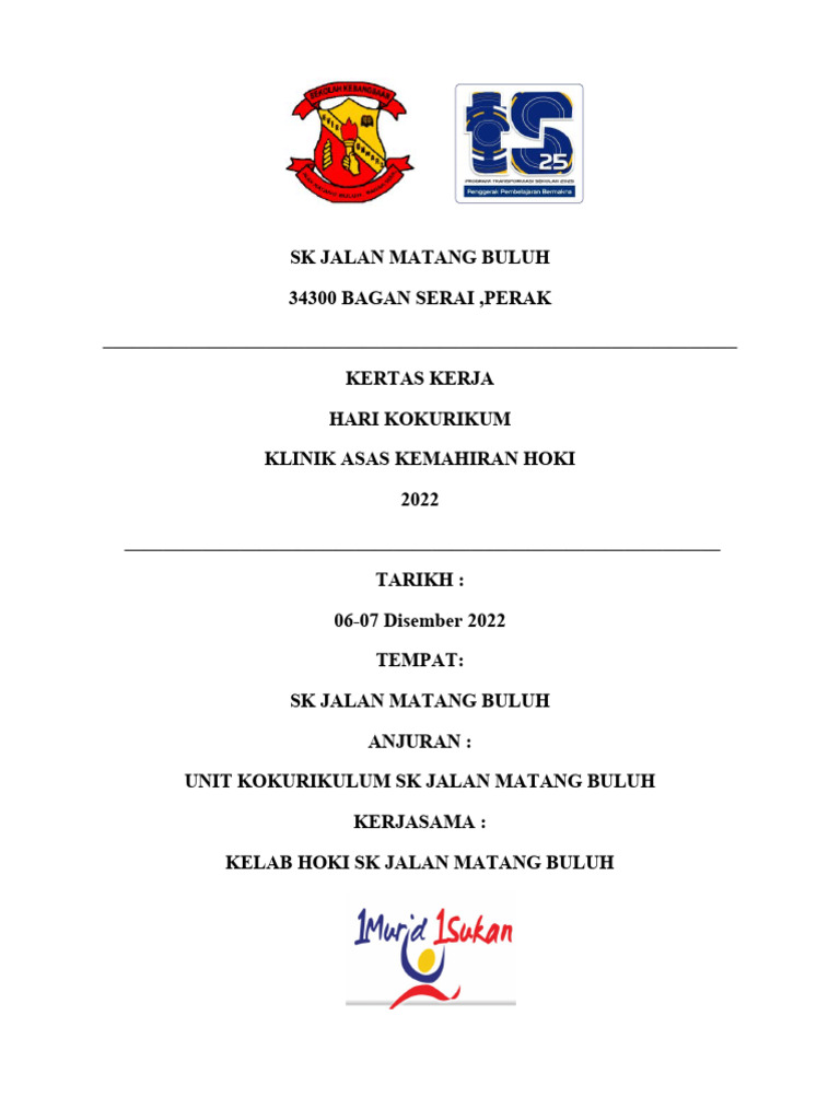 KERTAS KERJA KLINIK Hoki | PDF