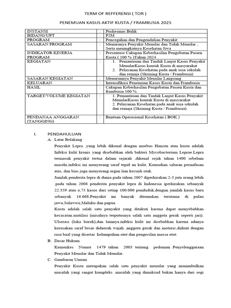 Tor Kusta 2025 | PDF