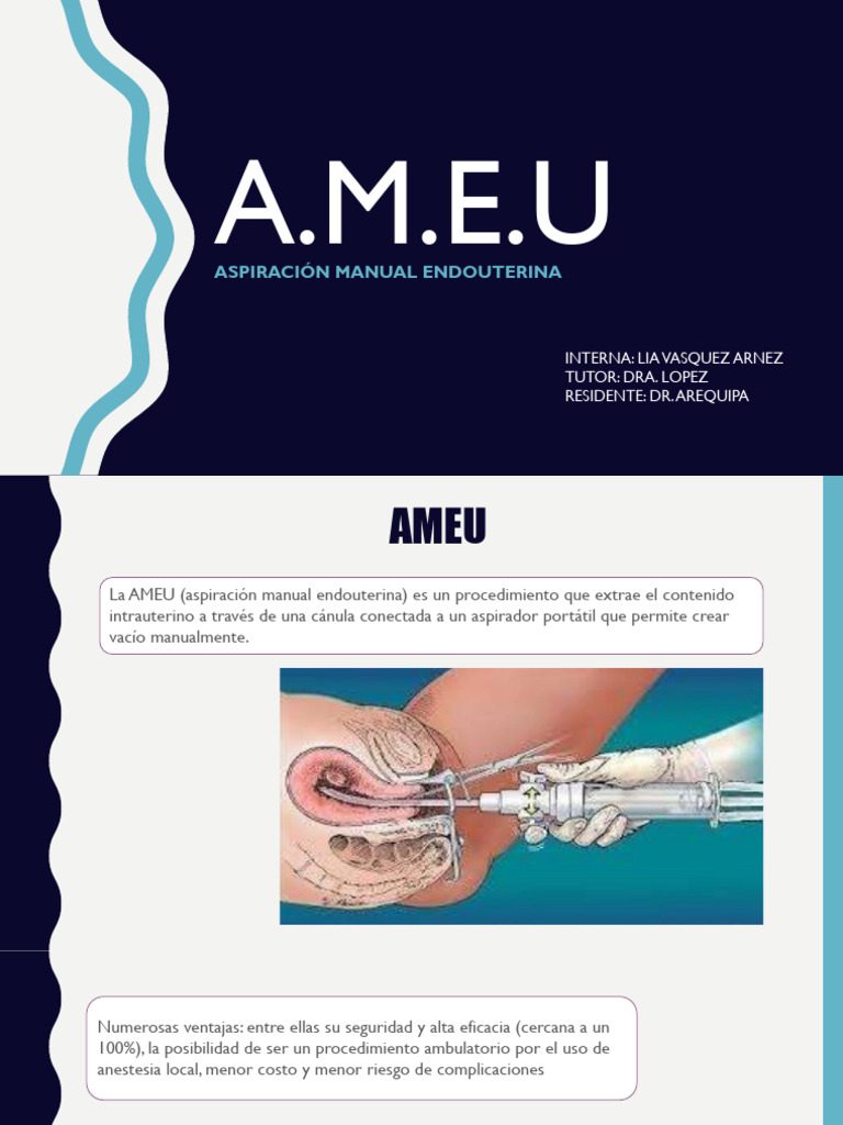 Guía De Aspiración Manual Endouterina Pdf Aborto Medicina Clinica