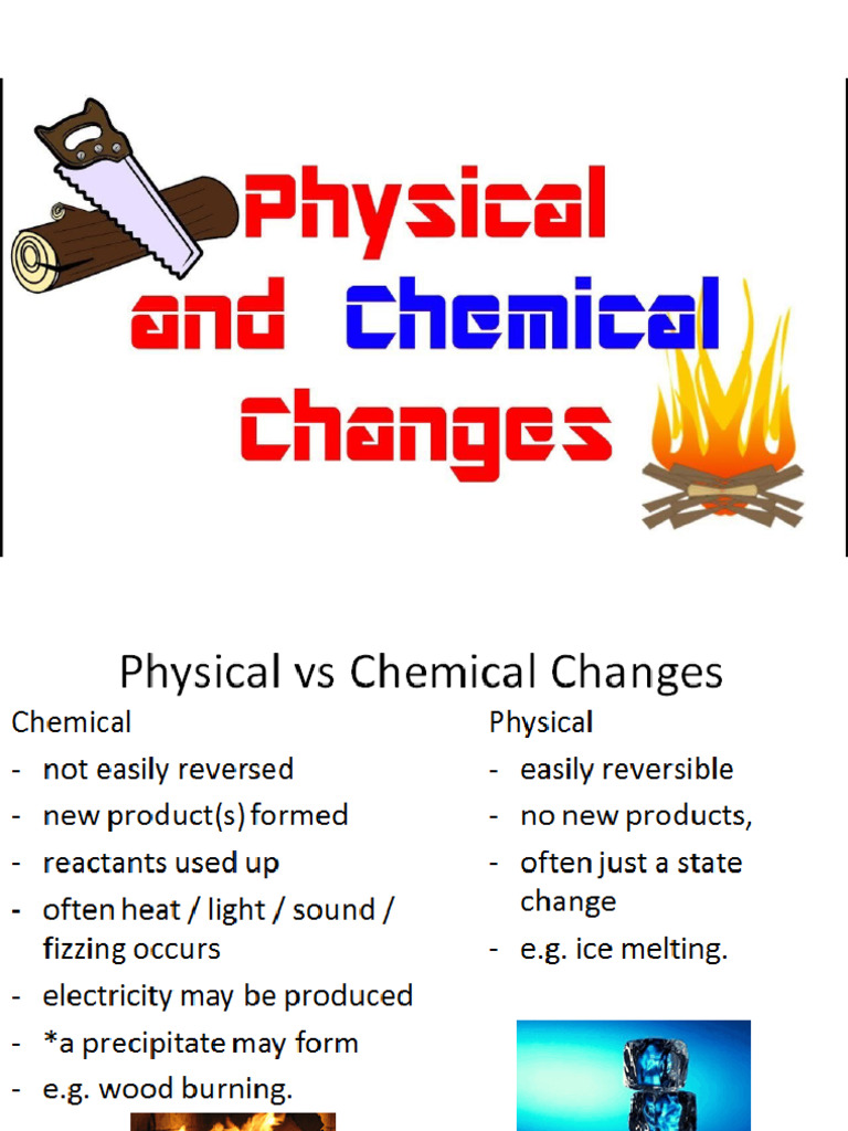 Sec 2 Physical and Chemical Changes Unit 9 and A Balanced Diet | PDF