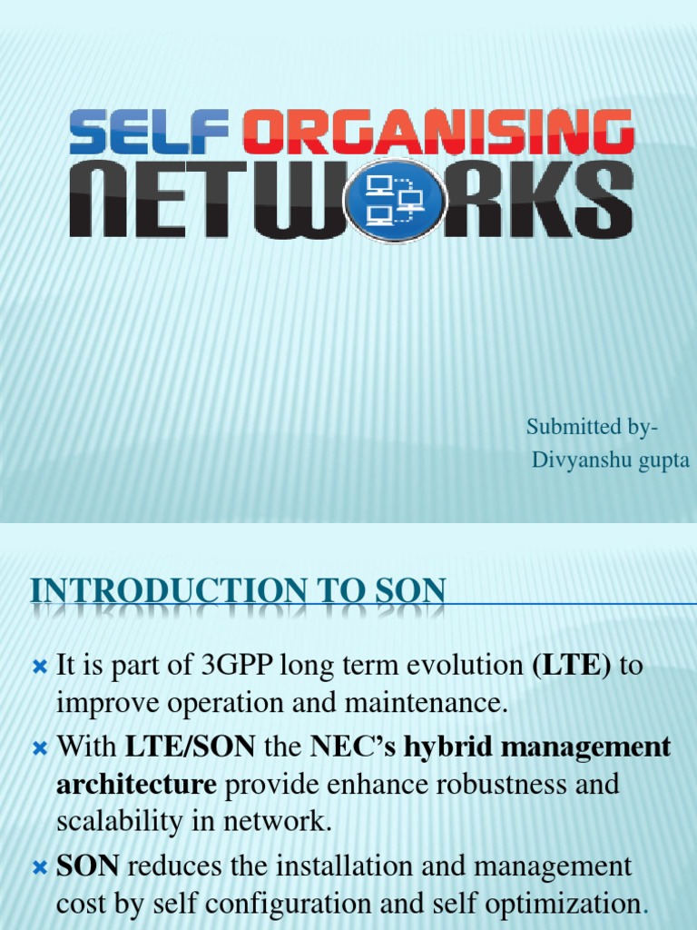 Self Organizing Network | PDF | Lte (Telecommunication) | Scalability