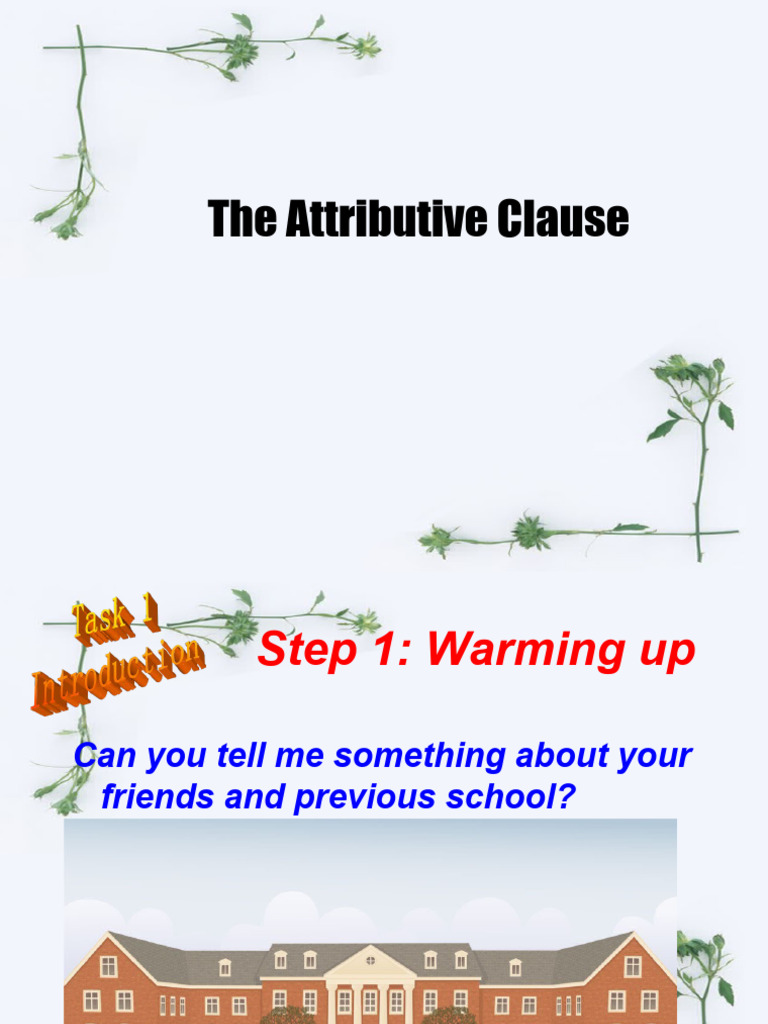 Understanding Attributive Clauses | PDF | Self-Improvement