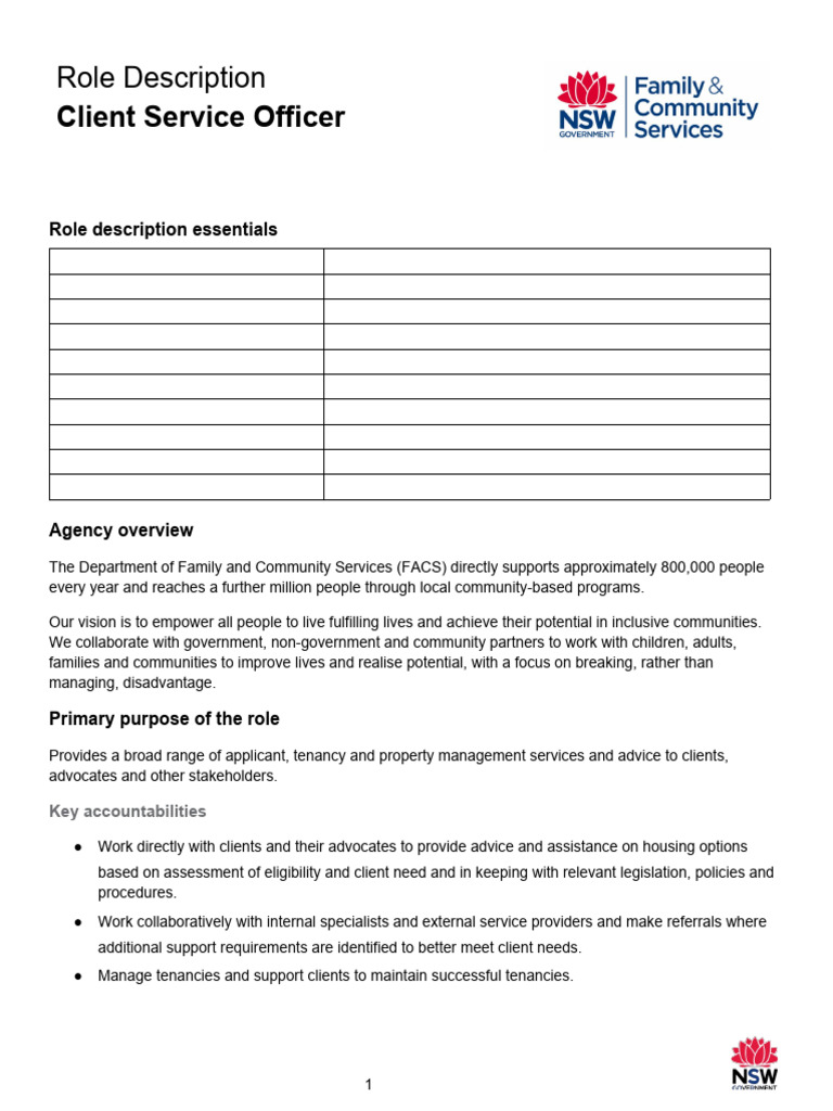 Client Service Officer Grade 2 4 - Housing | PDF | Integrity | Information