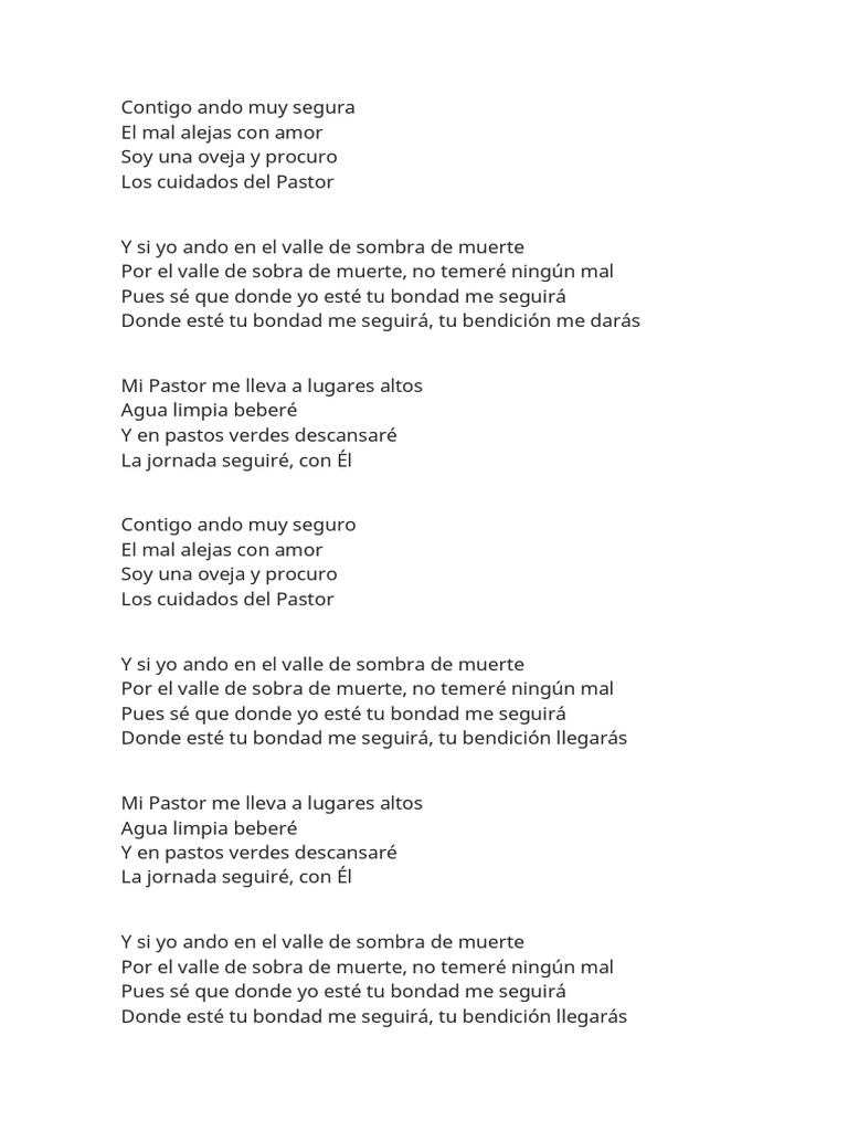 Mi Pastor Letra | PDF