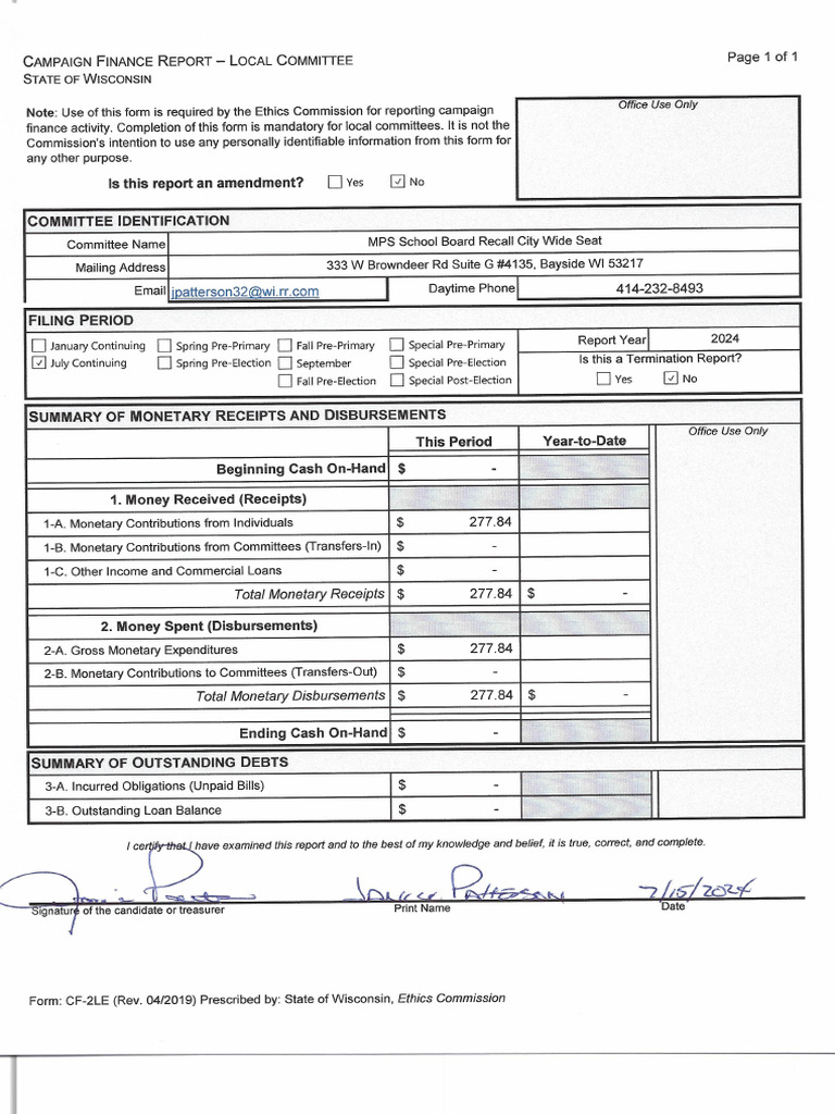 MPS Recall City Wide July Cont 2024 Amended | PDF