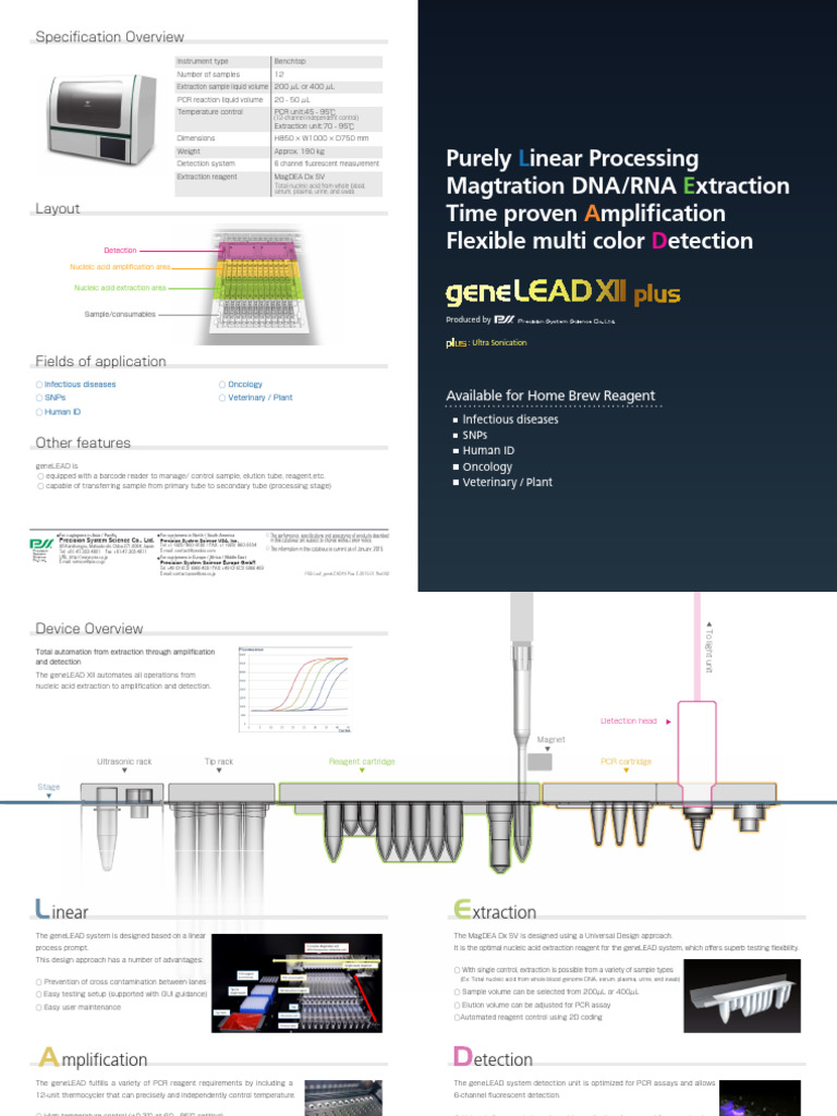 1. Brochure_geneLEADXII-E-2015_01_Rev002 | Download Free PDF | Polymerase Chain Reaction | Biology